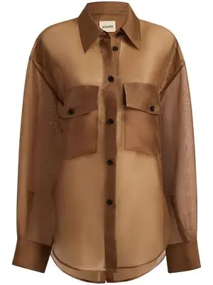 Khaite The Mahmet Silk Shirt - Neutrals