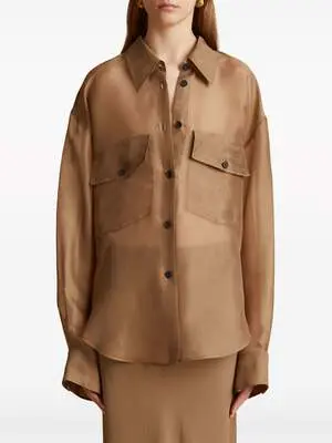 Khaite The Mahmet Silk Shirt - Neutrals