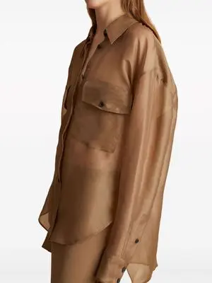 Khaite The Mahmet Silk Shirt - Neutrals