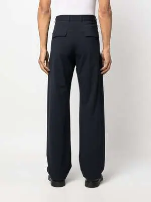 Givenchy Straight-leg Wool-blend Trousers - Blue