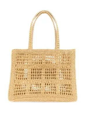Tory Burch Small Ella Raffia Tote - Neutrals