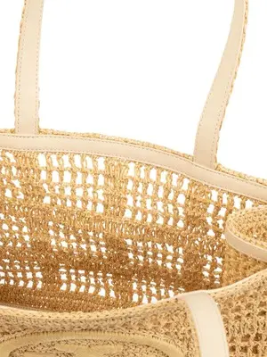 Tory Burch Small Ella Raffia Tote - Neutrals