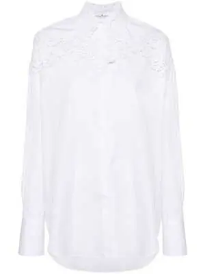 Ermanno Scervino Lace-panelling Poplin Shirt