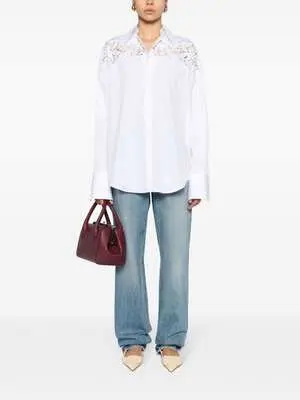 Ermanno Scervino Lace-panelling Poplin Shirt