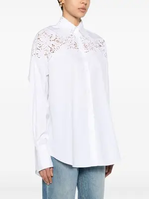 Ermanno Scervino Lace-panelling Poplin Shirt