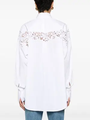 Ermanno Scervino Lace-panelling Poplin Shirt