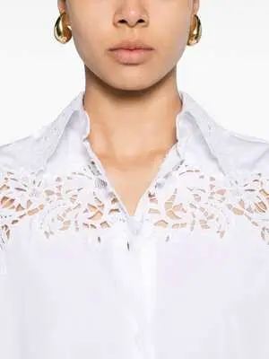 Ermanno Scervino Lace-panelling Poplin Shirt