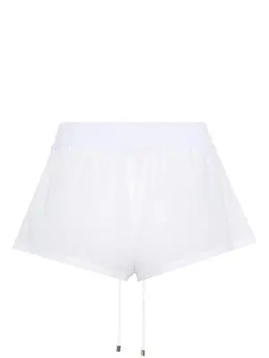 Attico Logo-embroidered Cotton Shorts