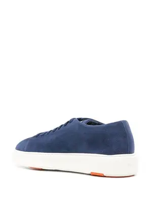 Santoni Suede Lace-up Sneakers