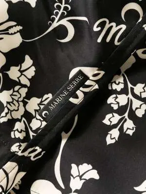 MARINE SERRE Hawaian-print Elasticated Swim Shorts