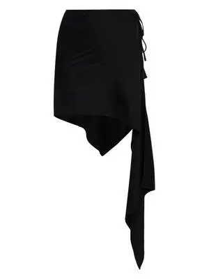 Attico Wrap-up Beach Skirt - Black