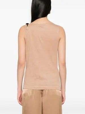 Alberta Ferretti Belted Shoulder Tank Top