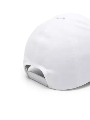 COURREGES Embroidered Logo Twill Cap - White