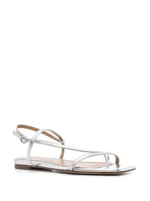 AeydĒ Ella Nappa Leather Sandals - Silver