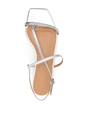 AeydĒ Ella Nappa Leather Sandals - Silver