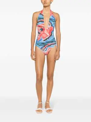 CLUBE BOSSA Baron Plunging One-piece Swimsuit