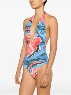 CLUBE BOSSA Baron Plunging One-piece Swimsuit