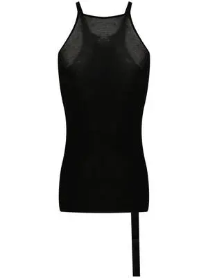 Rick Owens Racerback Cotton Tank Top - Black