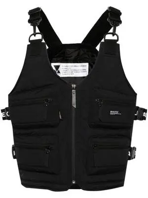 MAKAVELIC Logo Patch Zip-up Vest
