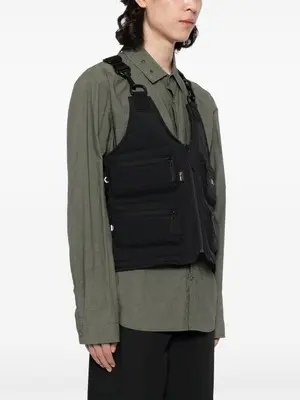 MAKAVELIC Logo Patch Zip-up Vest