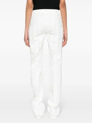 Blumarine Slim-leg Trousers With Raw-cut Detailing