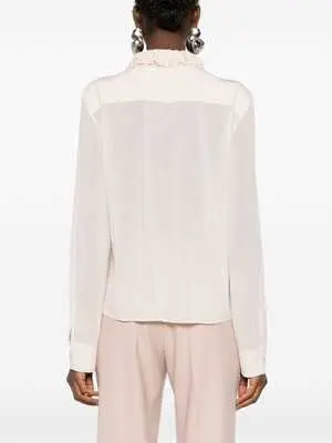 Philosophy Di Lorenzo Serafini Ruffle-detal Semi-sheer Blouse