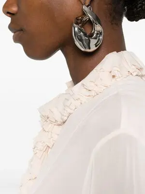 Philosophy Di Lorenzo Serafini Ruffle-detal Semi-sheer Blouse