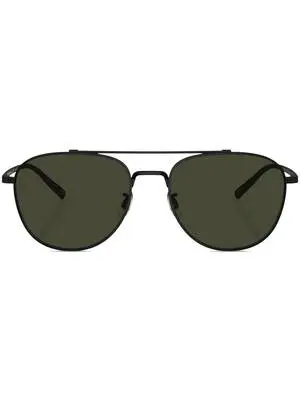 Oliver Spencer Rivetti Pilot-frame Sunglasses - Black