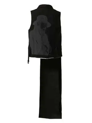 Yohji Yamamoto Artistic-print Asymmetric Waistcoat