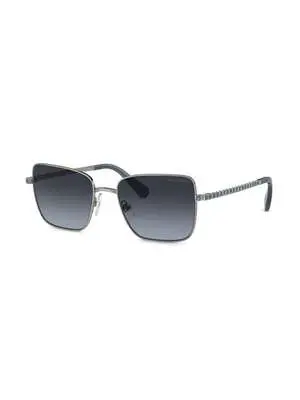 SWAROVSKI Crystal-embellished Square Sunglasses - Silver
