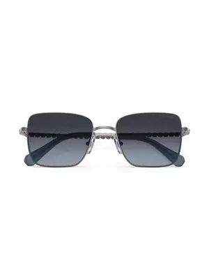SWAROVSKI Crystal-embellished Square Sunglasses - Silver