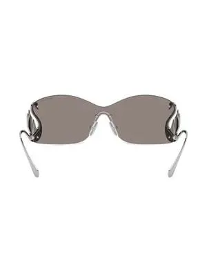 SWAROVSKI Swan Appliqué Shield Sunglasses