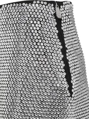 Philipp Plein Embellished Leather Mini Skirt