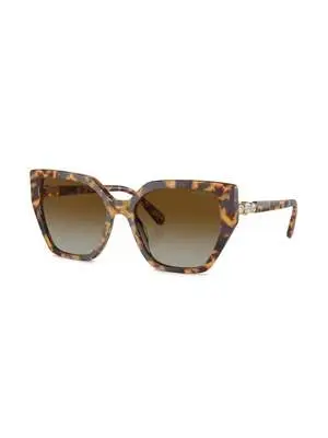 SWAROVSKI Tortoiseshell-effect Cat-eye Sunglasses