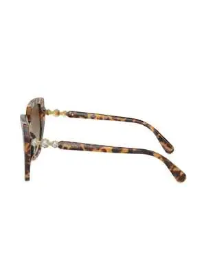 SWAROVSKI Tortoiseshell-effect Cat-eye Sunglasses