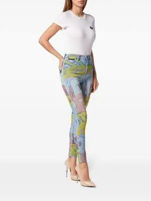 Philipp Plein Graffiti Print Skinny Jeans
