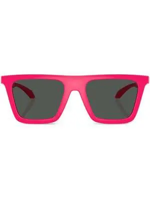 Versace Greca-detail Square-frame Sunglasses - Pink