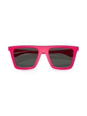 Versace Greca-detail Square-frame Sunglasses - Pink