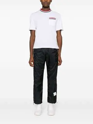 Thom Browne Pointelle-knit Cotton T-shirt - White