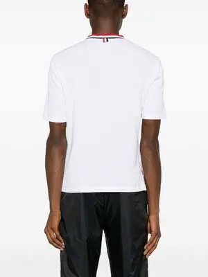 Thom Browne Pointelle-knit Cotton T-shirt - White