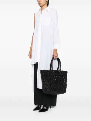 Balenciaga Large Le Cagole Panier Tote Bag - Black