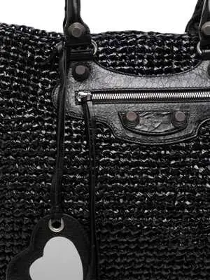Balenciaga Large Le Cagole Panier Tote Bag - Black