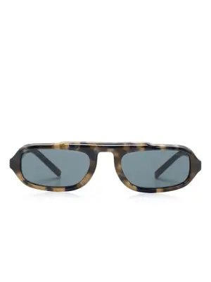 Giorgio Armani Oval-frame Sunglasses - Brown