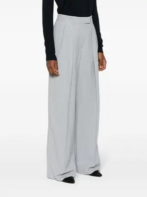 Brunello Cucinelli Powder Pleated Wide Leg Palazzo Pants