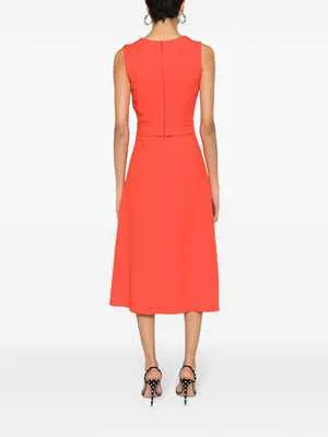 NISSA Belted A-line Midi Dress