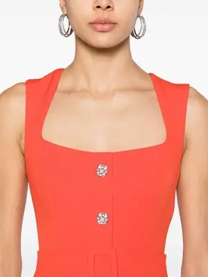 NISSA Belted A-line Midi Dress