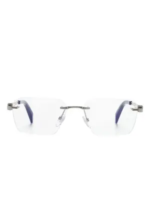 Chopard Logo-plaque Rimless Glasses - Silver