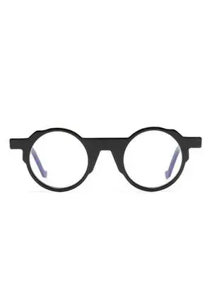 VAVA EYEWEAR Sculpted Round-frame Glasses - Black