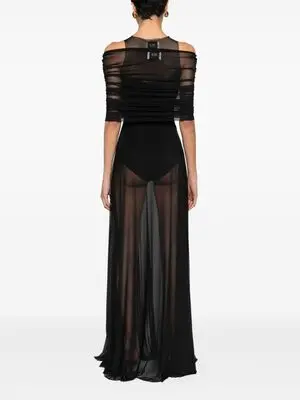 ATU BODY COUTURE Mesh Maxi Dress - Black