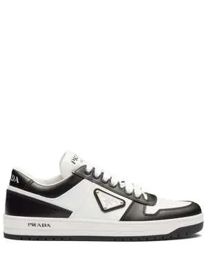 Prada Downtown Leather Sneakers - White